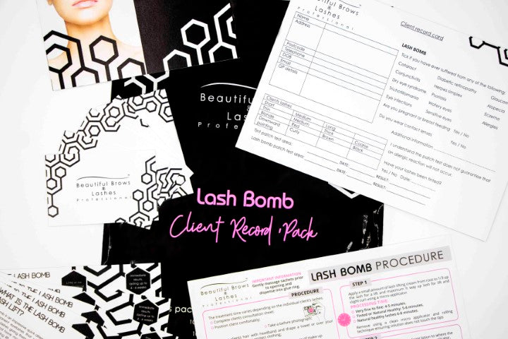 lash bomb client record pack – Beautiful Brows and Lashes